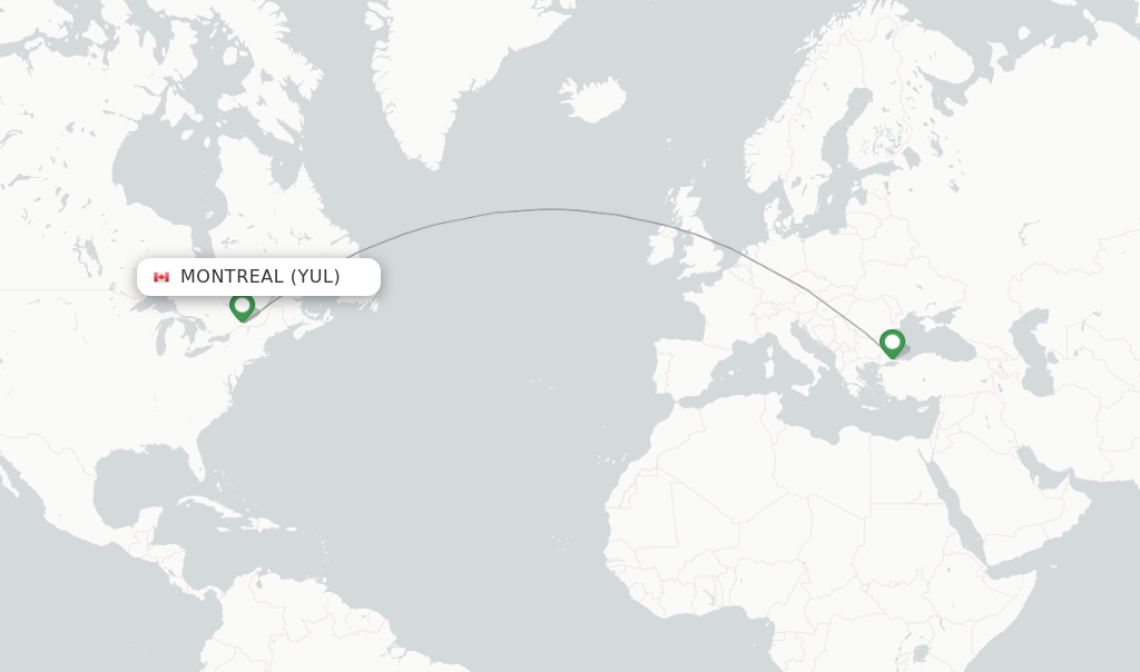 Turkish Airlines flights from Montreal, YUL - FlightsFrom.com