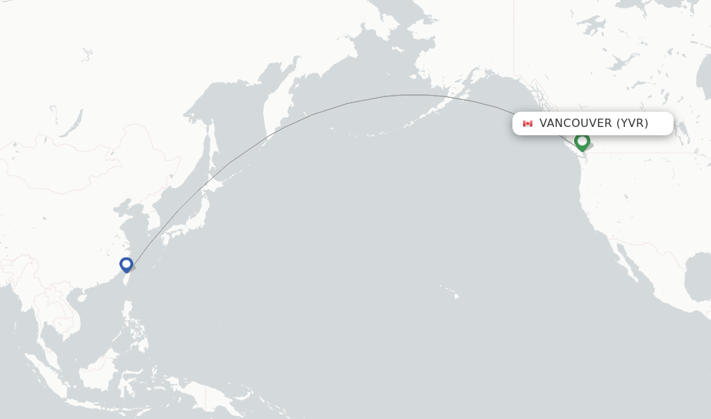 EVA Air flights from Vancouver, YVR - FlightsFrom.com