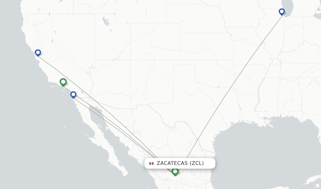 Volaris flights from Zacatecas, ZCL - FlightsFrom.com